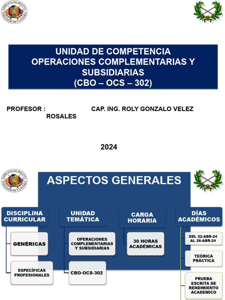 Dia 2 La Ing. en Las Ops. de Seg. 2024 Basico Oficiales | PDF ...