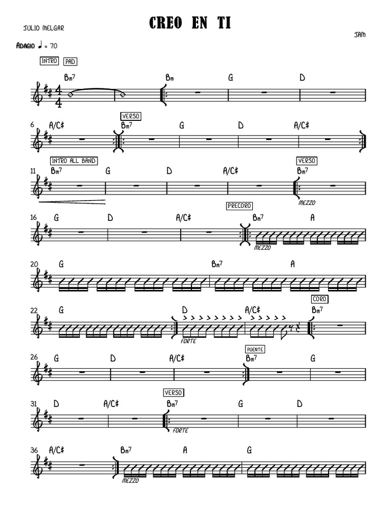 CREO EN TI Partitura Completa | PDF