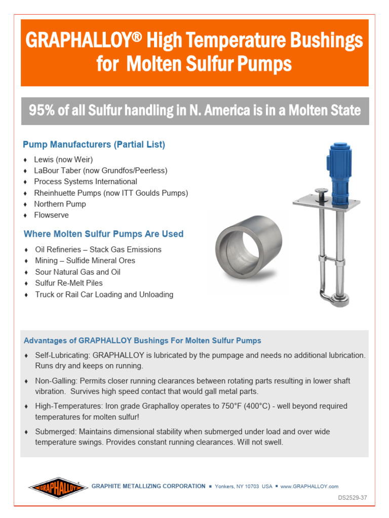 Ds2529-37 Molten-Sulphur-flyer | PDF | Pump | Sulfur