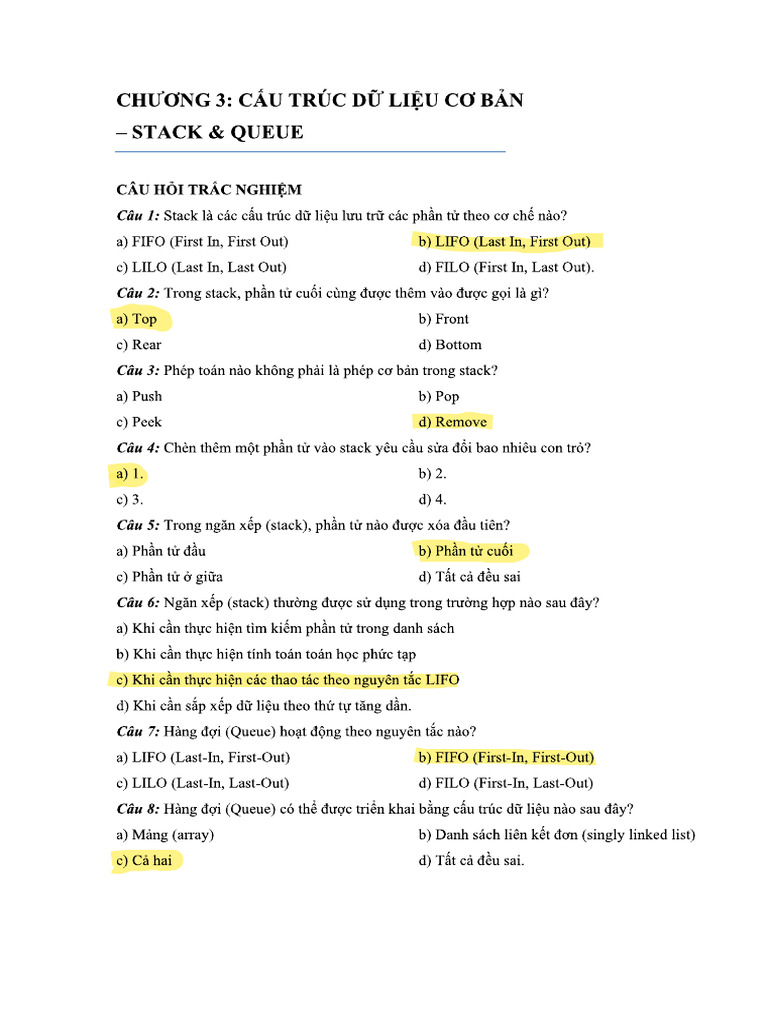 Stack Queue | PDF