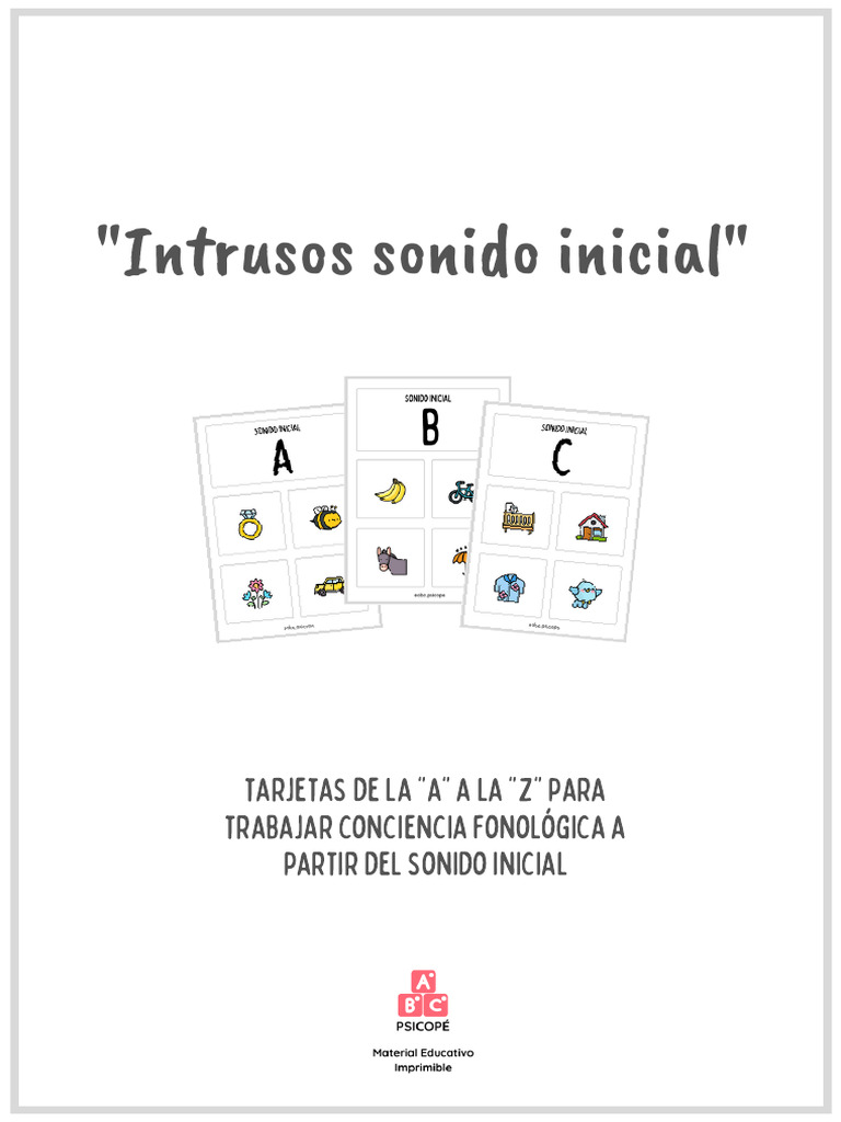 Tarjetas Fonéticas A-Z para Conciencia Fonológica | PDF | Artes del ...