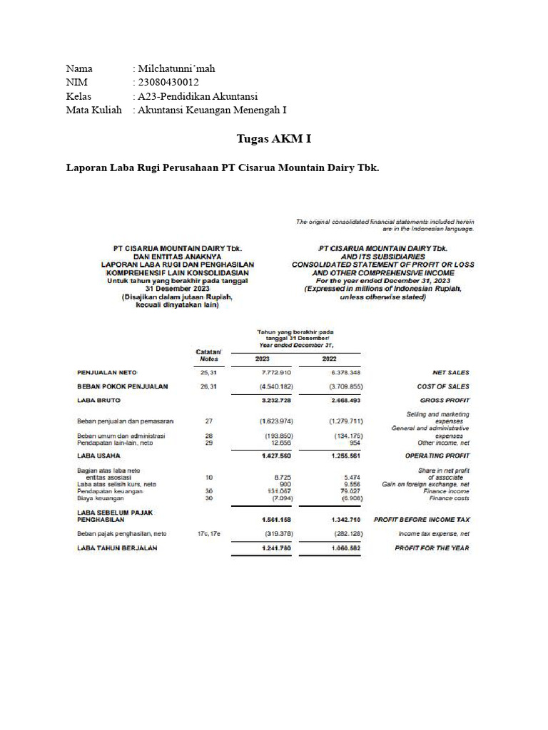 Analisis Laporan Keuangan Perusahaan | PDF