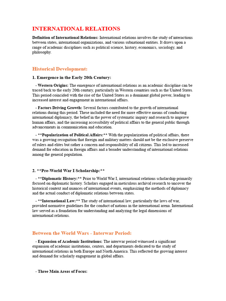 Resuemn International Relations | PDF | International Relations ...