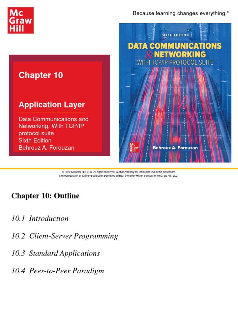 Chapter 10 Accessible - Application Layer - N | PDF | Peer To Peer | Domain Name System
