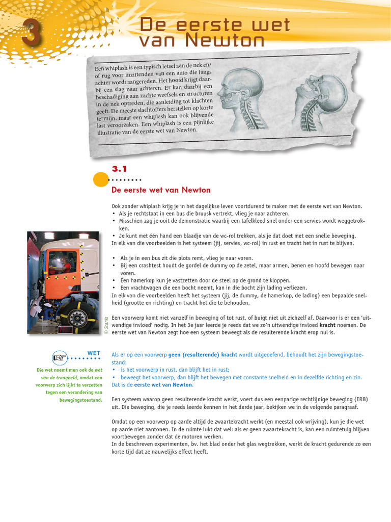 De Eerste Wet Van Newton | PDF
