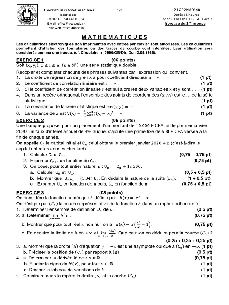 Epreuves 2021 | PDF