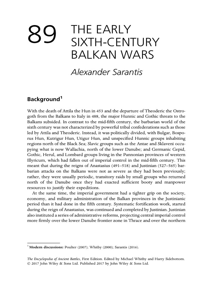 Early Sixth-Century Balkan Conflicts | PDF | Huns | Early Middle Ages