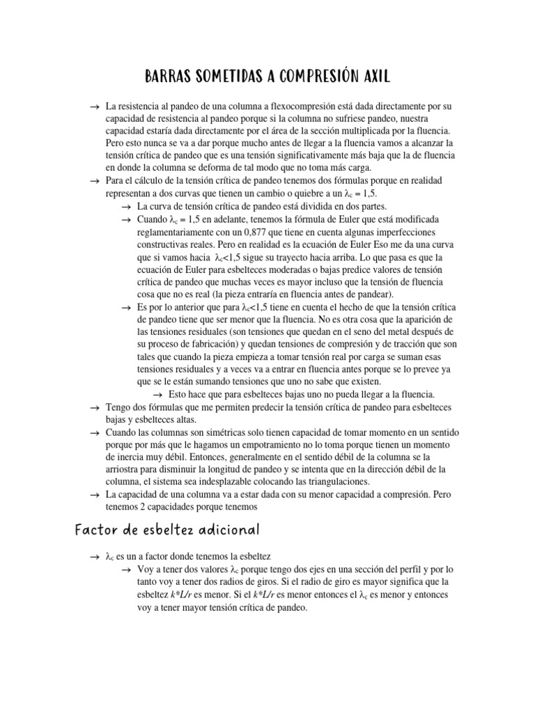 Resistencia al Pandeo en Columnas | PDF | Pandeo | Mecanica clasica