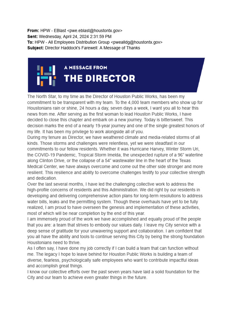 Carol Haddock Letter | PDF | Tropical Cyclone Seasons | Atlantic Hurricanes