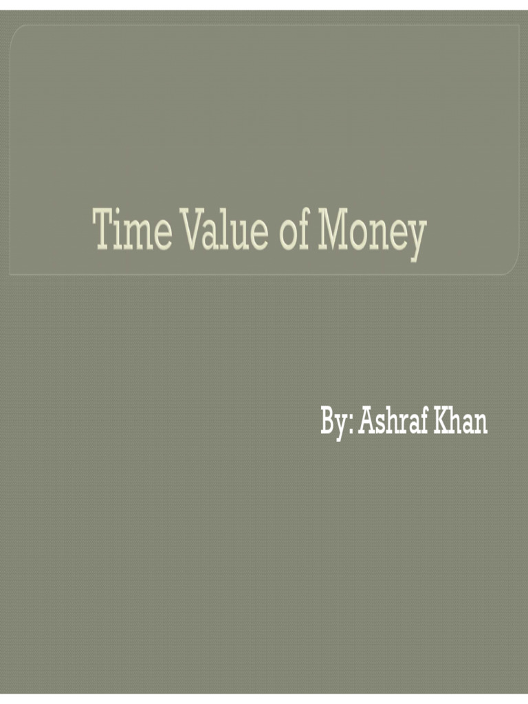 Time Value of Money | Download Free PDF | Present Value | Interest