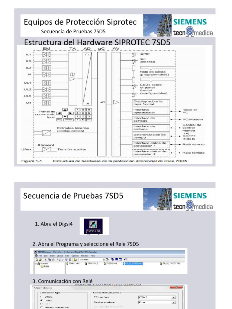 Pruebas y Configuración 7SD5 | PDF | Relé
