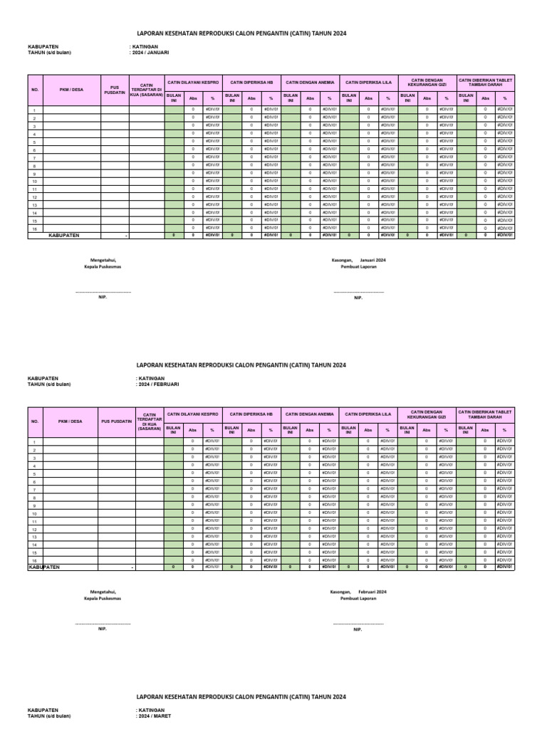 Format Catin 2024 | PDF | Griya & Taman