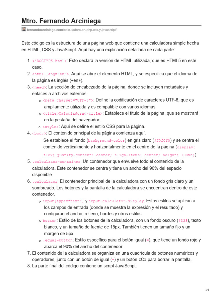 Mtro. Fernando Arciniega: M Fernandoarciniega - Co | PDF | HTML ...