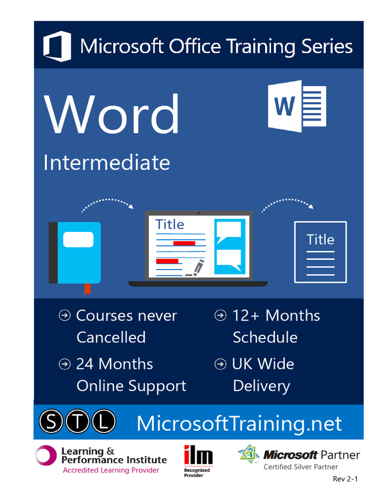 Word Intermediate Rev 2-1 | PDF | Microsoft Excel | Microsoft Word