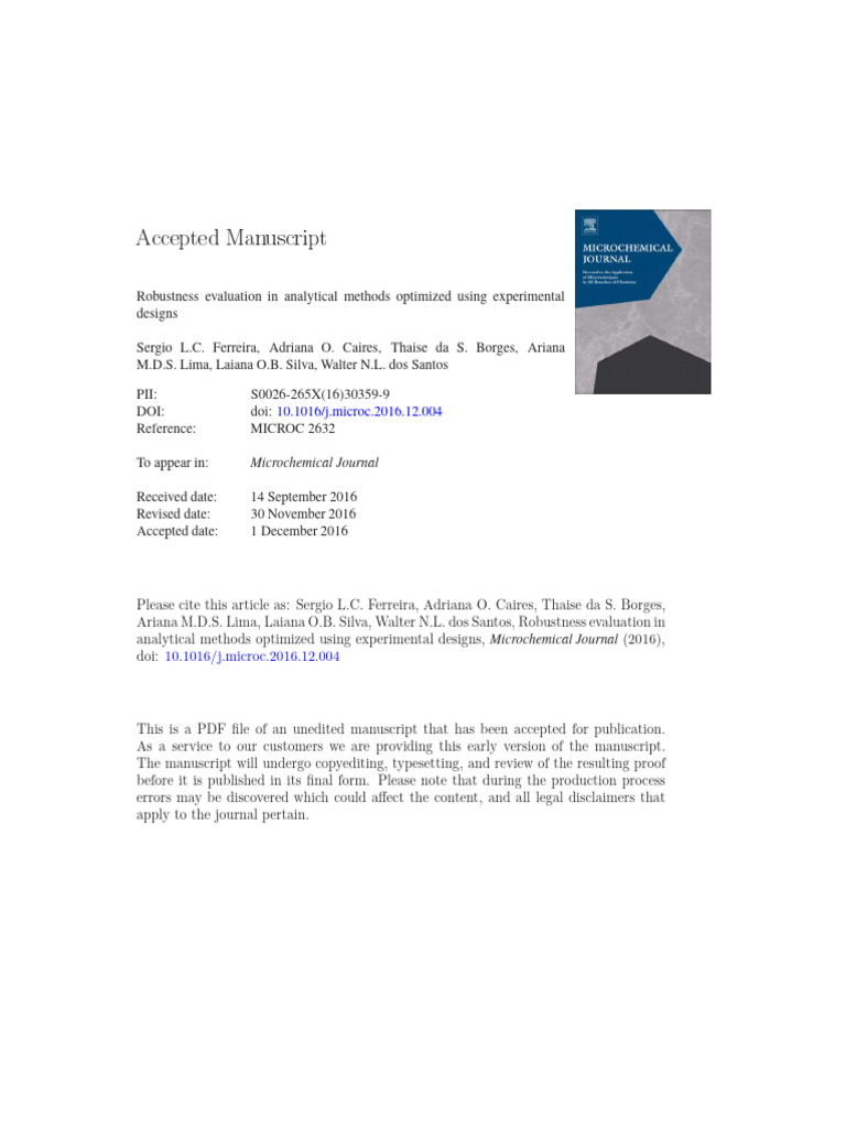 Robustness in Analytical Method Evaluation | PDF | Confidence Interval ...
