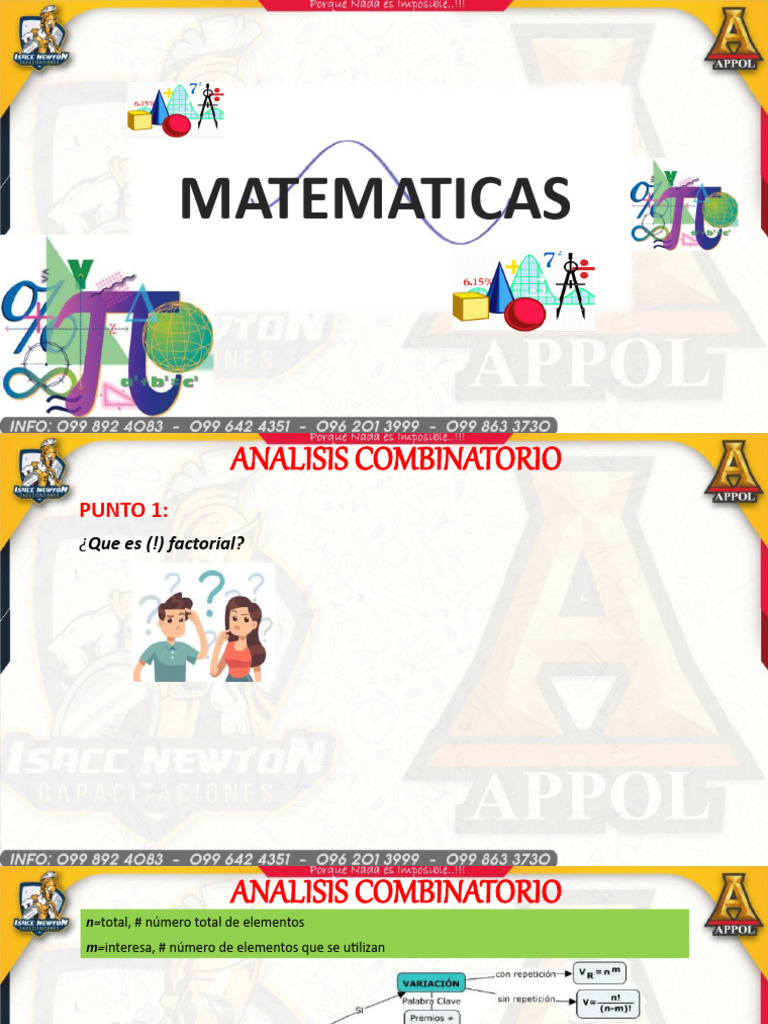 Analisis Combinatorio | PDF | Combinatoria