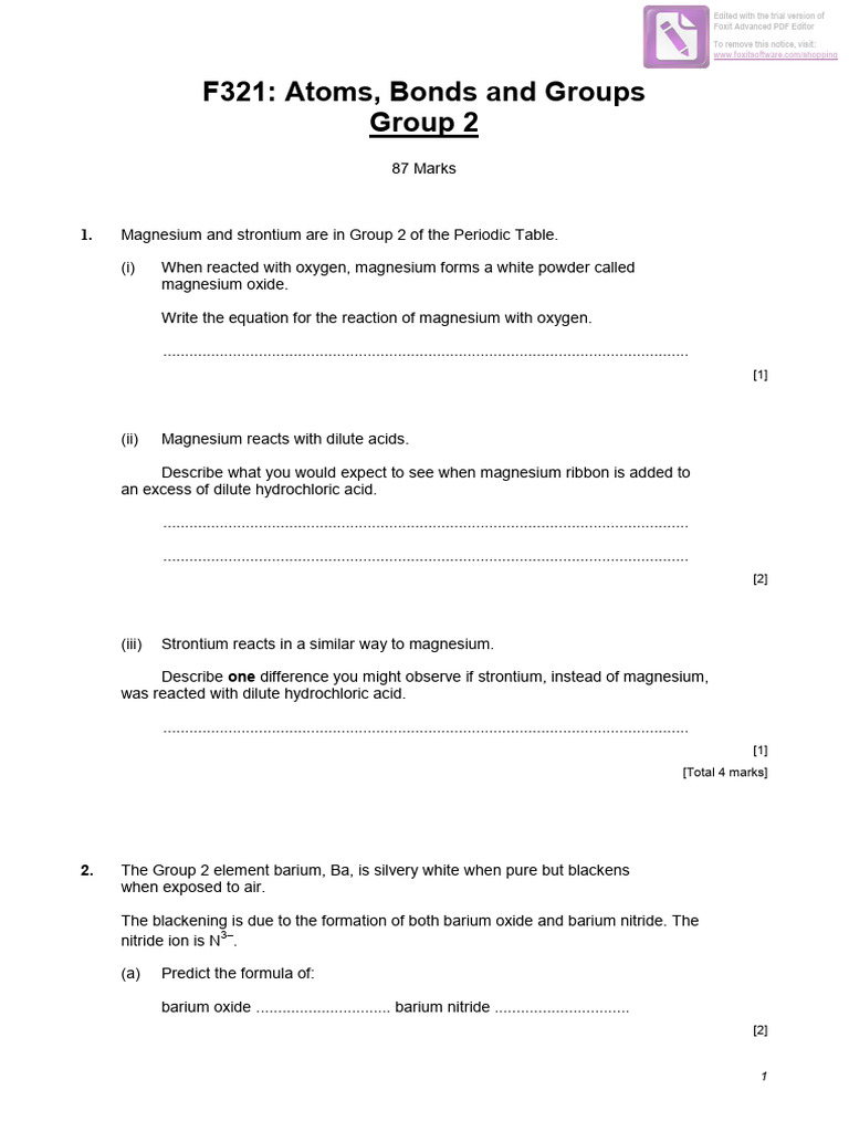 Group 2 | PDF | Calcium | Acid
