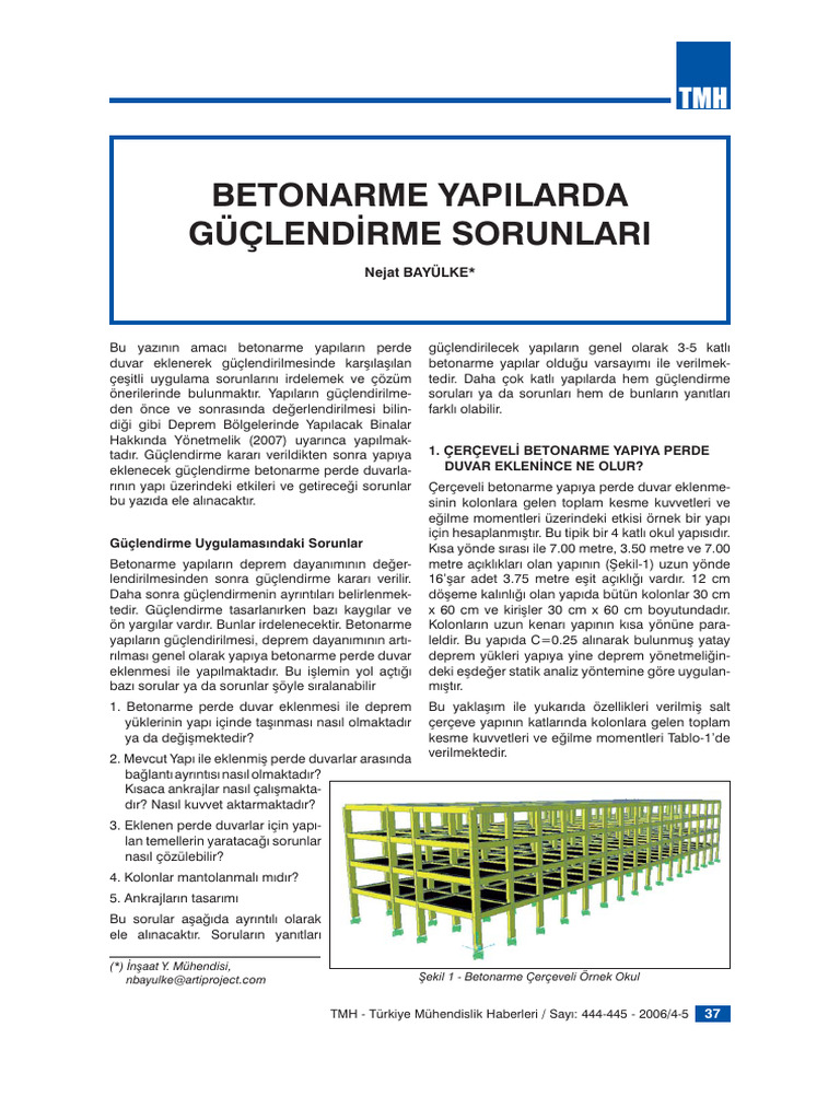betonarme-yapilarda-guclendirme-sorunlari | PDF betonarme-yapilarda-guclendirme-sorunlari | PDF