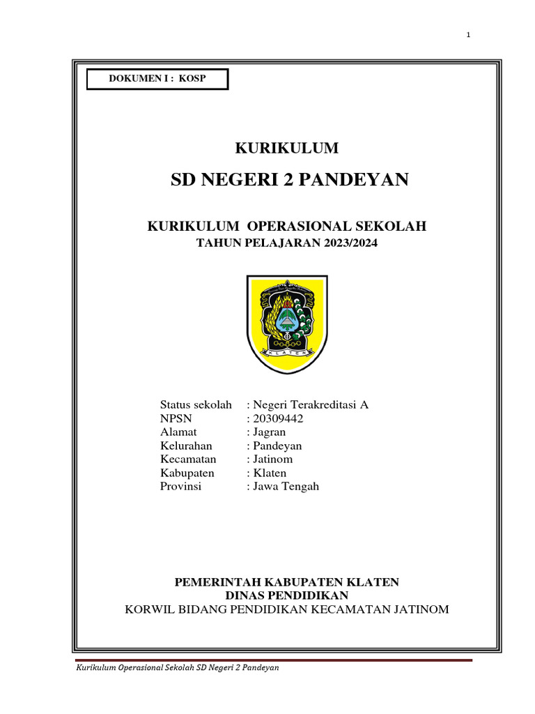 Kosp SDN 2 Pandeyan - 2023 2024 | PDF