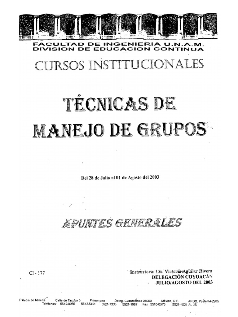 Técnicas para Manejo de Grupos | PDF | Liderazgo | Comportamiento