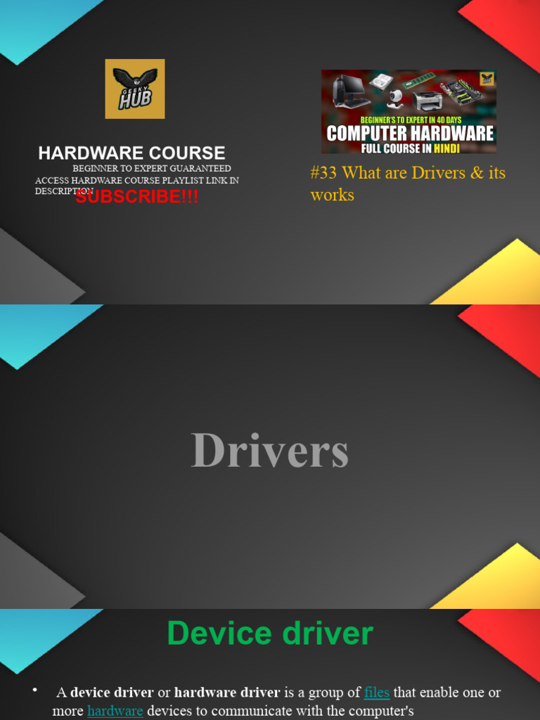 #33 What Are Drivers | PDF