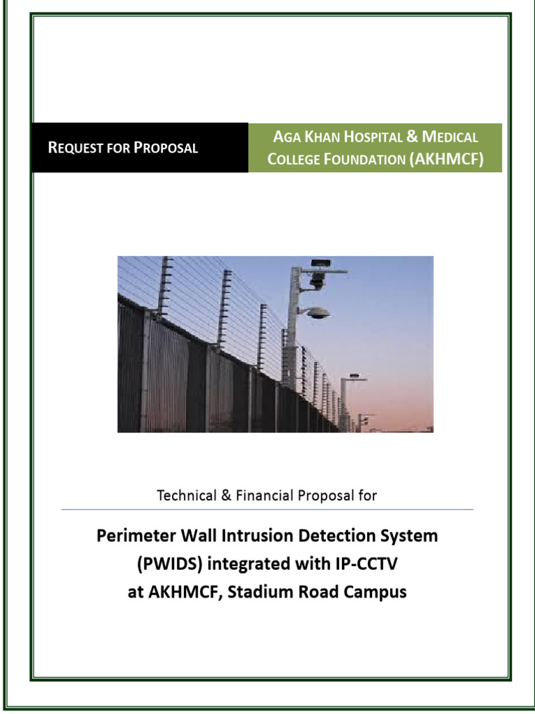 RFP - Perimeter Wall Intrusion Detection System (PWIDS) Integrated With ...
