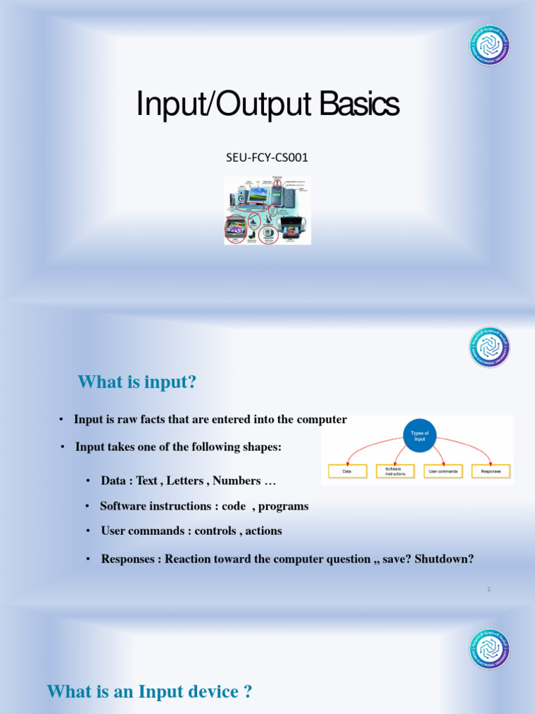 Input Basics | PDF | Image Scanner | Input/Output Input Basics | PDF | Image Scanner | Input/Output