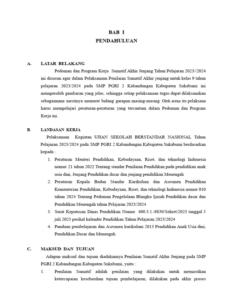 Program KERJA Saj 2024 PGRI | PDF