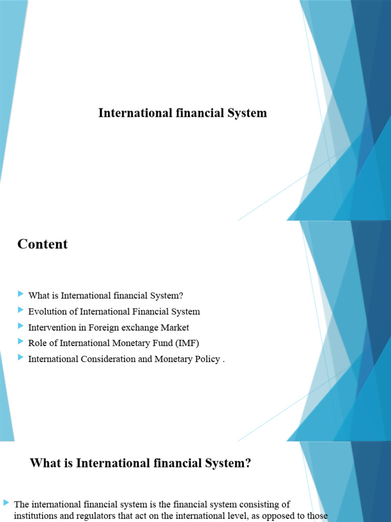 Overview of the International Financial System | PDF | Monetary Policy ...