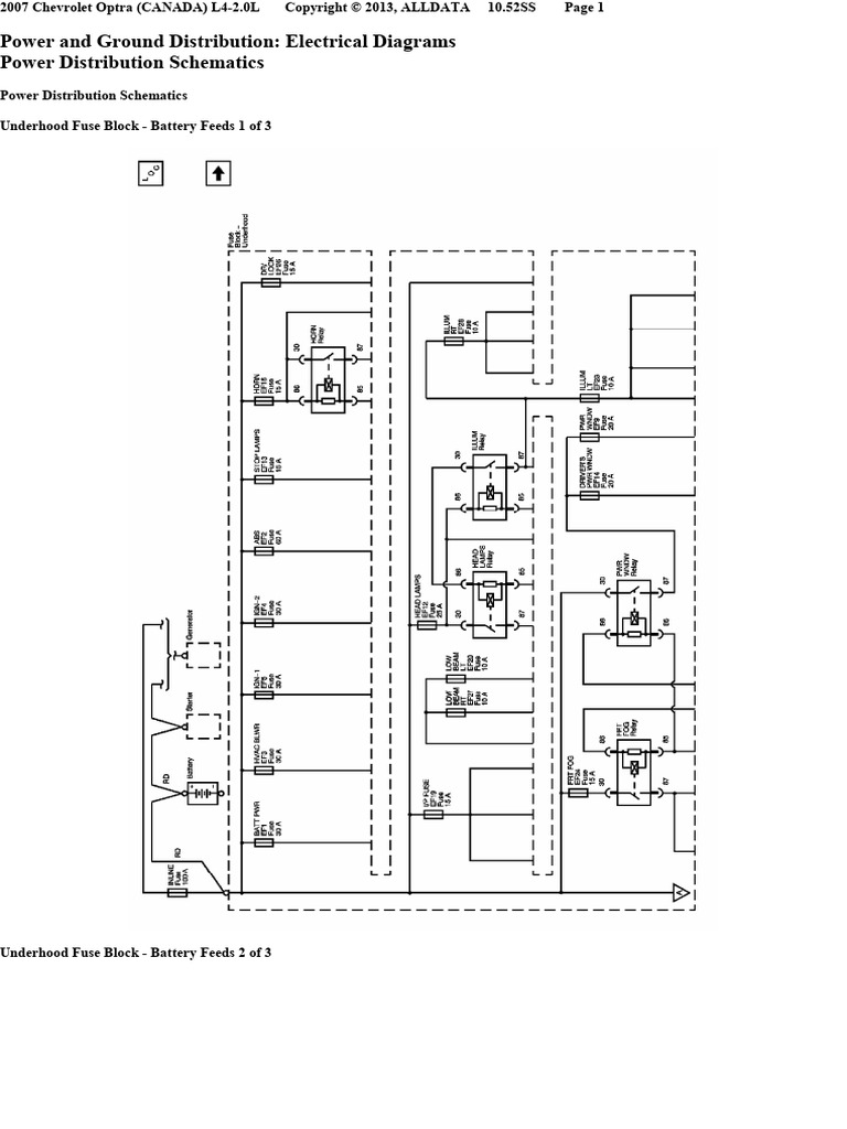 Power Distribution Schematics | PDF | Automotive Industry | General ...