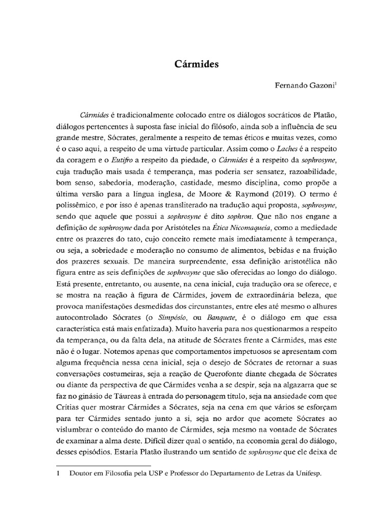 Platão Cármides | PDF