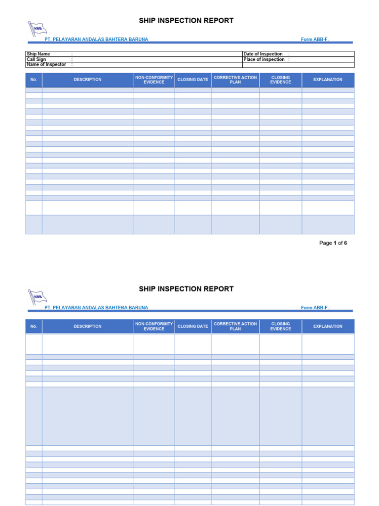 Ship Inspection Report Overview | PDF