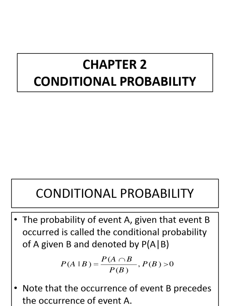 Conditional Prob | PDF | Probability | Mathematics