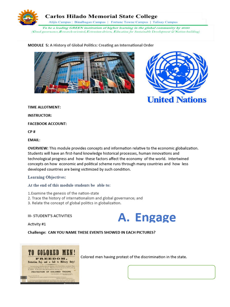 MODULE 5 Creating International Order | Download Free PDF ...