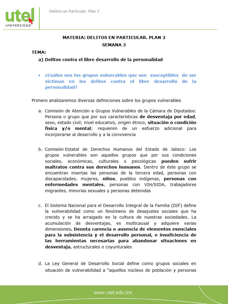 Delitos Contra El Libre Desarrollo de La Personalidad | PDF | Trata de ... Delitos Contra El Libre Desarrollo de La Personalidad | PDF | Trata de ...