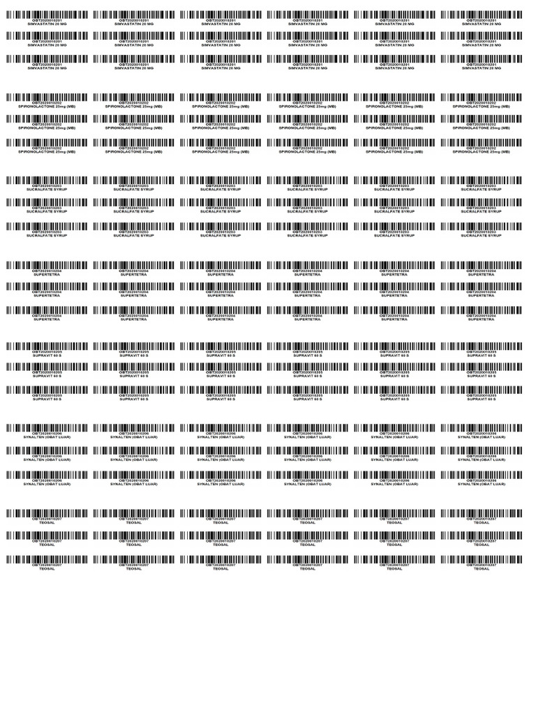 Cetak Barcode 201-400 | PDF