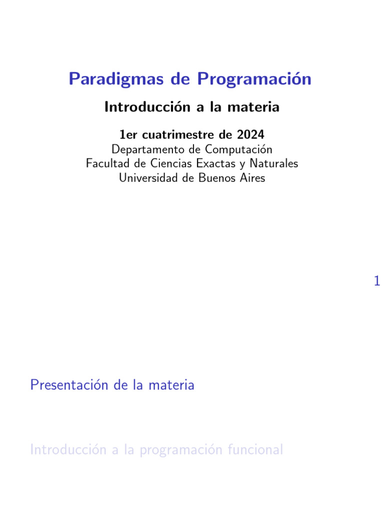 Introduccion A La Programacion Funcional | PDF | Función (Matemáticas) | Programacion Funcional