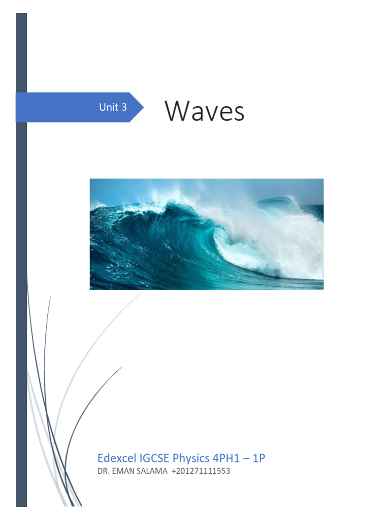 Unit 3 Waves - Classified 1P - Edexcel 4PH1 | PDF | Radiation | Mechanics