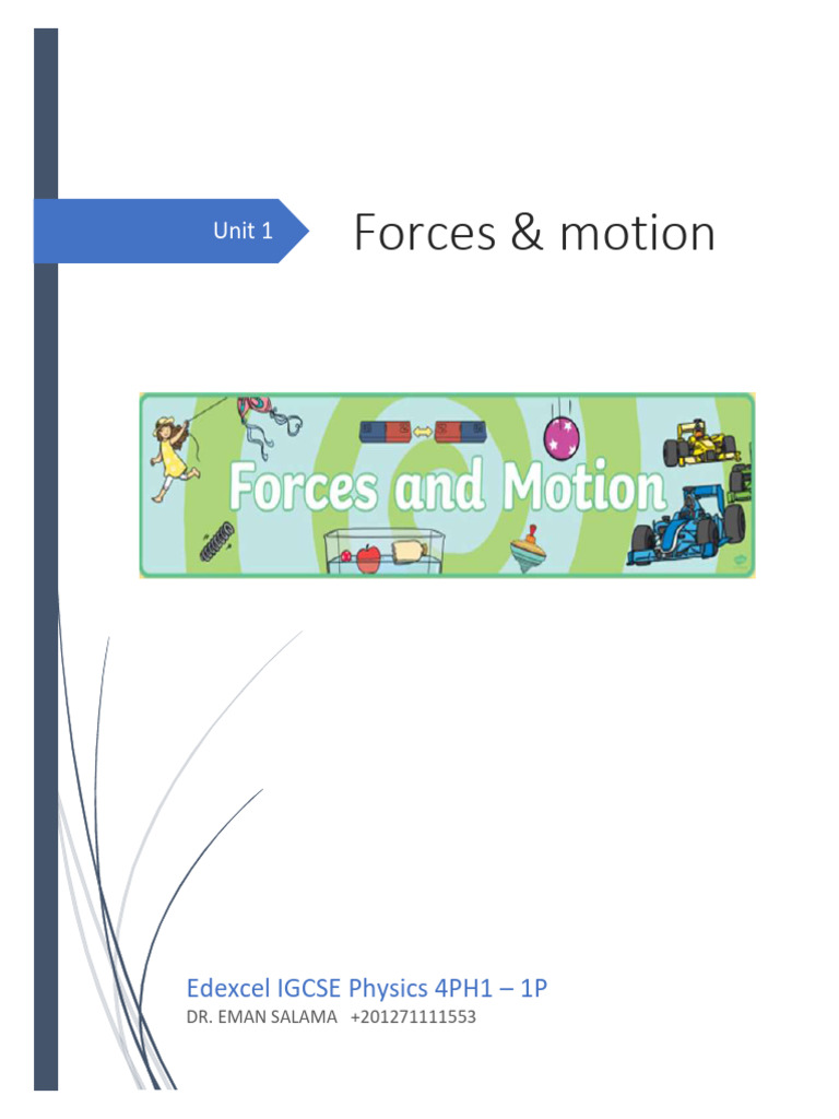 Unit 1 Forces & Motion Classified 1P - Edexcel 4PH1 | PDF | Force ...