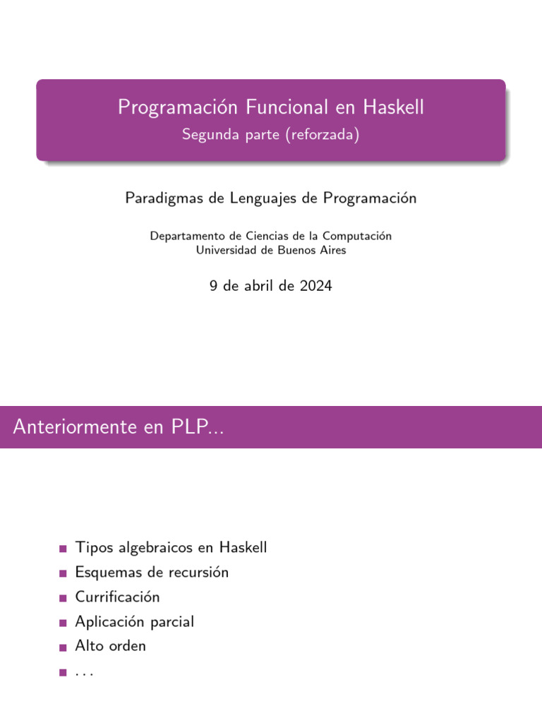 Haskell 2 Demostraciones | PDF | Programación de computadoras | Matemáticas