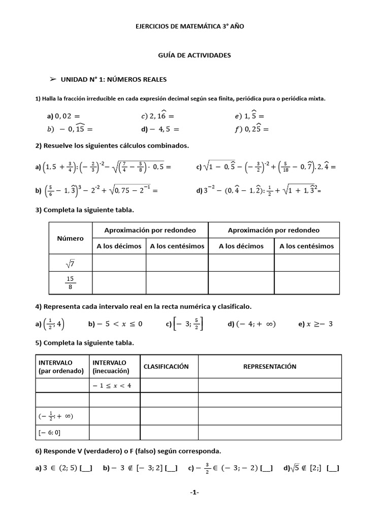 Ejercicios De Matemática Pdf Matemáticas Aritmética