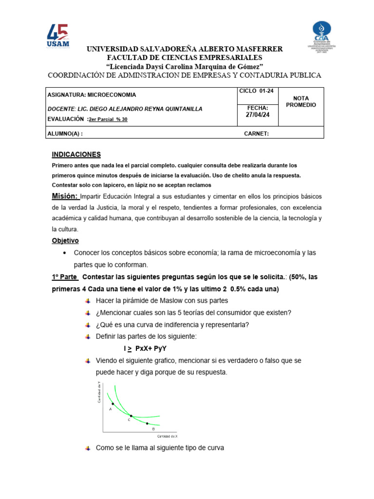 Parcial 2 Micro 2024 | PDF | Microeconomía | Ciencias económicas