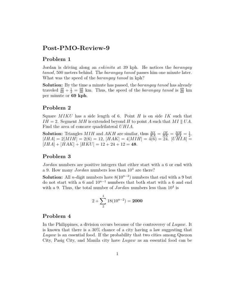 Math Problem Solutions and Analysis | PDF | Elementary Mathematics | Mathematical Objects