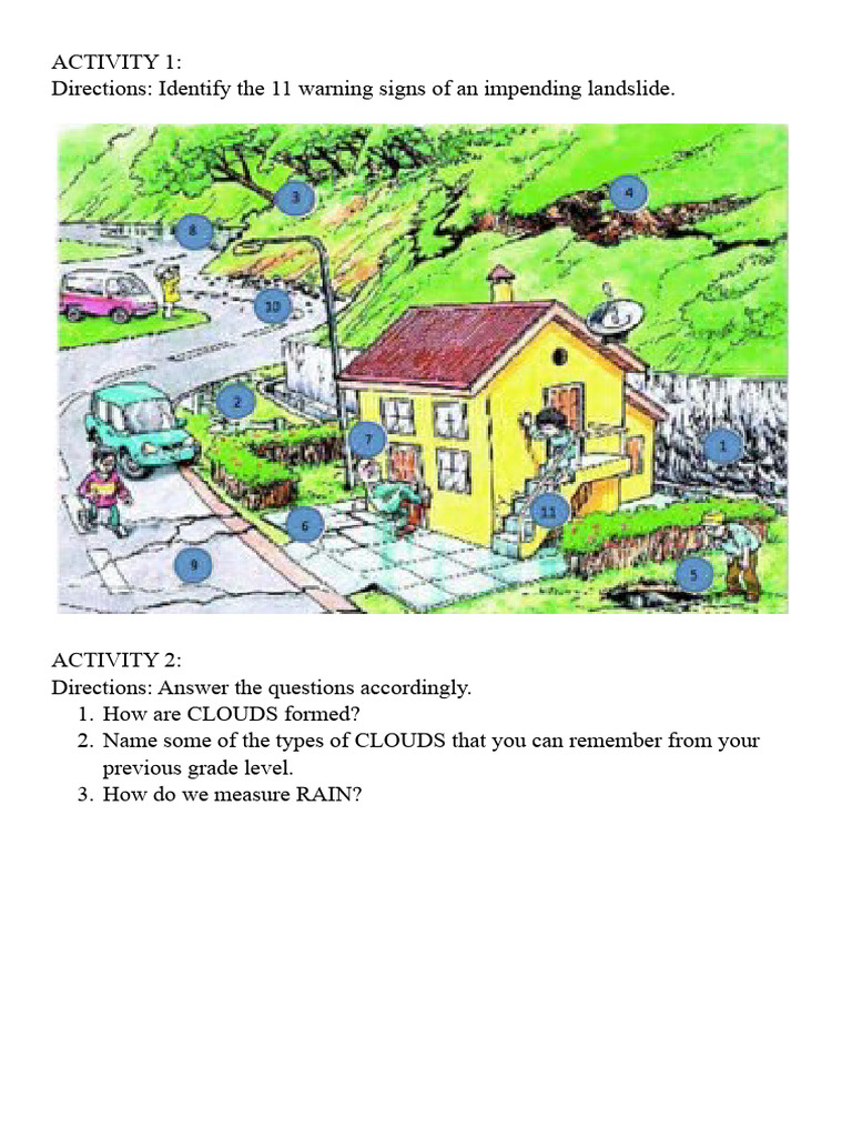 Landslide Hydrometeorologic Cycle ACTIVITY | PDF