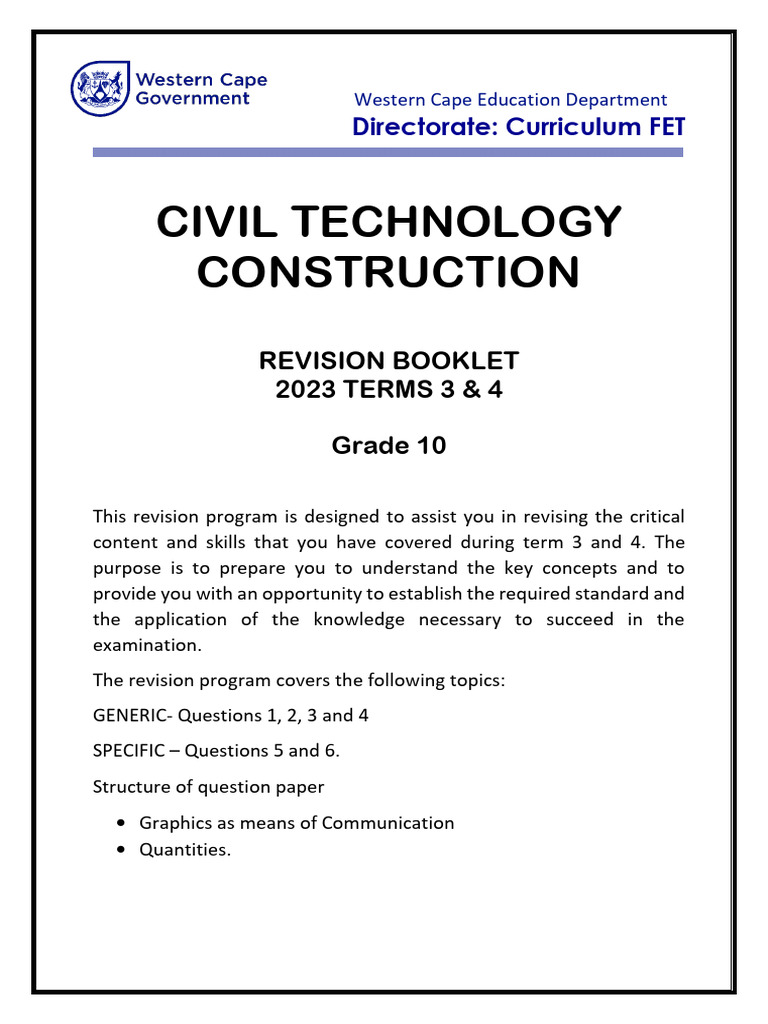Construction Revision Pack Term 3 and 4_2023 new | PDF | Concrete ...