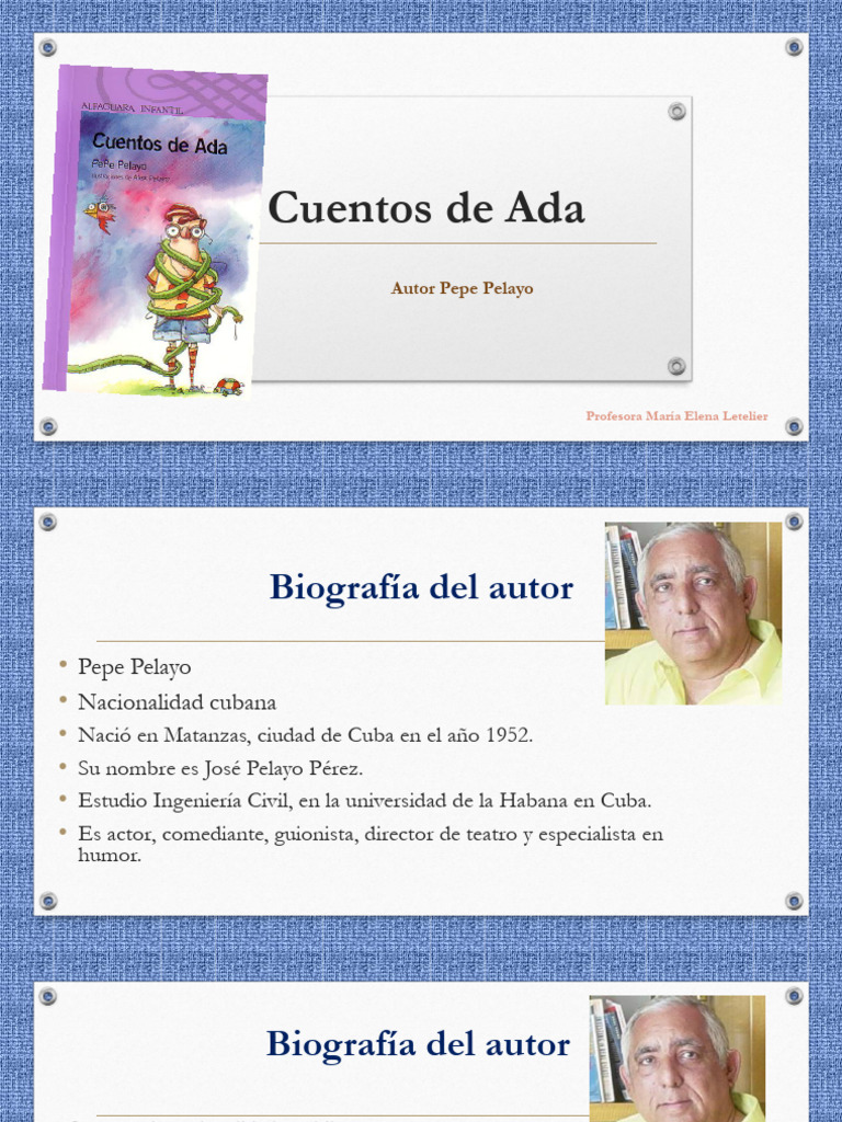 Cuentos de Ada Pepe Pelayo | PDF