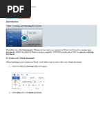 Word 2016 Creating and Opening Documents: To Create A New Blank ...