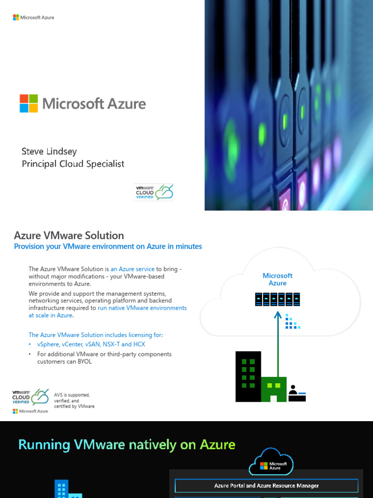 MSFT AzureVMwareSolutions SteveLindsey March13 | PDF | Microsoft Azure | Cloud Computing