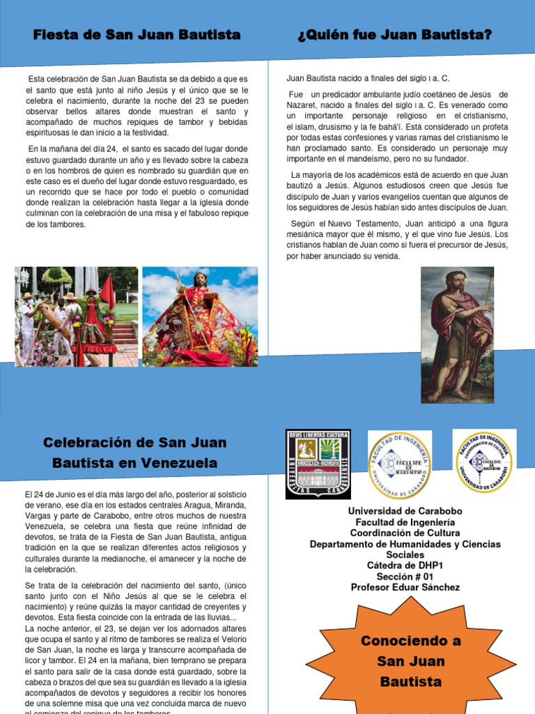 Diptico 2 | PDF | Jesús | Juan el Bautista