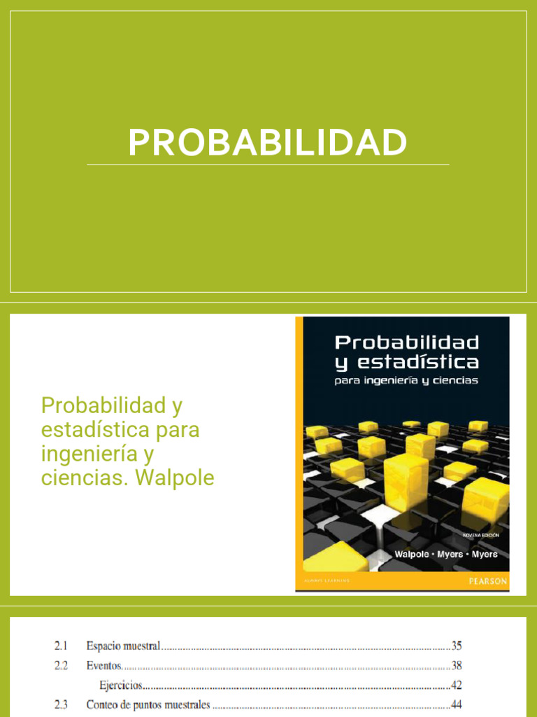Probabilidad | Descargar gratis PDF | Teoría de probabilidad | Probabilidad
